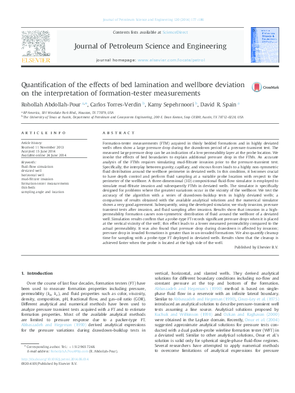 (PDF) Quantification of the effects of bed lamination and wellbore ...