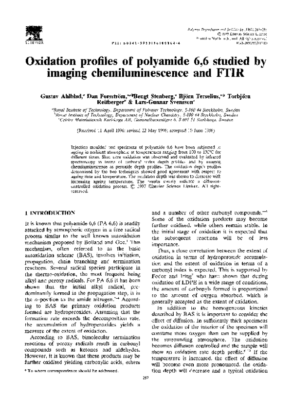 (PDF) Oxidation profiles of polyamide 6,6 studied by imaging ...