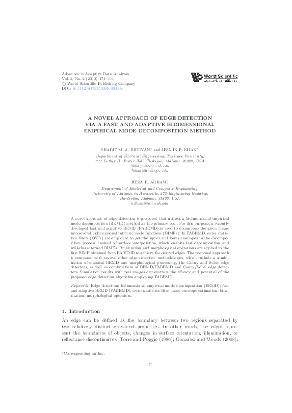 (PDF) A Novel Approach of Edge Detection via a Fast and Adaptive Bidimensional Empirical Mode ...