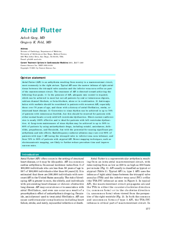 (PDF) Atrial flutter