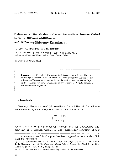 (PDF) Extension of the Zakharov-Shabat generalized inverse method to ...