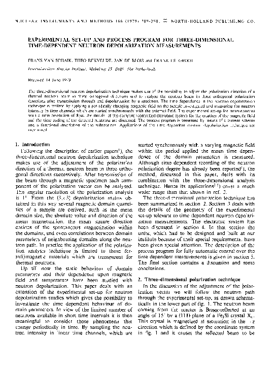 (PDF) Experimental set-up and process program for three-dimensional time-dependent neutron ...