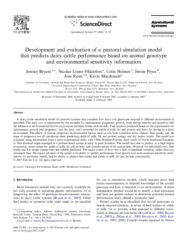 (PDF) Modeling crop-livestock integration systems on a regional scale ...