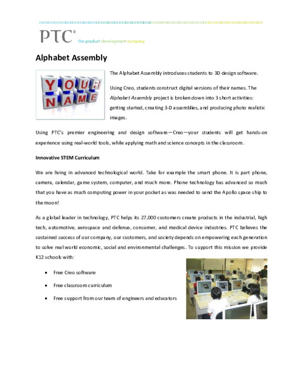 (PDF) Alphabet Assembly