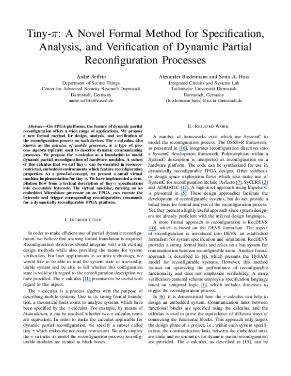 (PDF) Tiny-Pi: A Novel Formal Method for Specification, Analysis and Verification of Dynamic ...