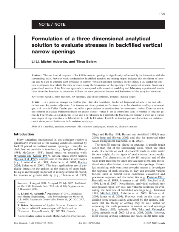 (PDF) Erratum: Formulation of a three dimensional analytical solution ...