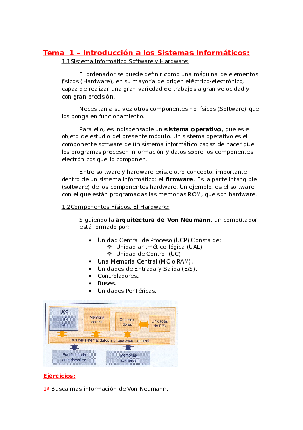 (DOC) Tema 1 Sistemas Informaticos