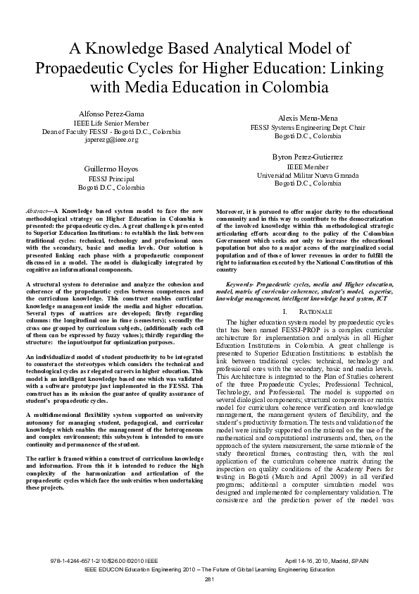(PDF) A knowledge based analytical model of propaedeutic cycles for ...