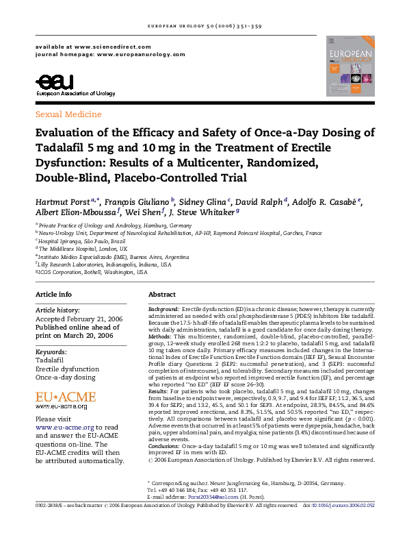 (PDF) Evaluation of the Efficacy and Safety of Once-a-Day Dosing of ...