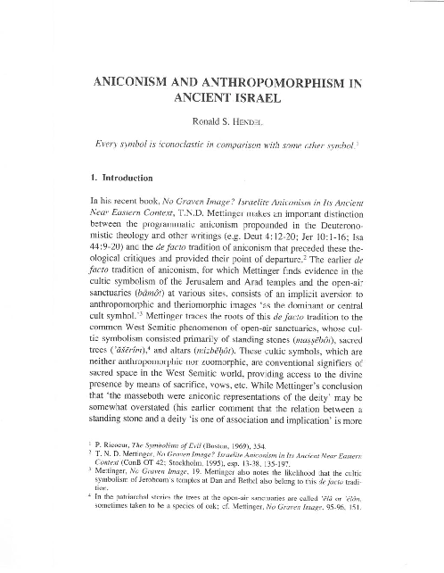 (PDF) Aniconism and Anthropomorphism in Ancient Israel