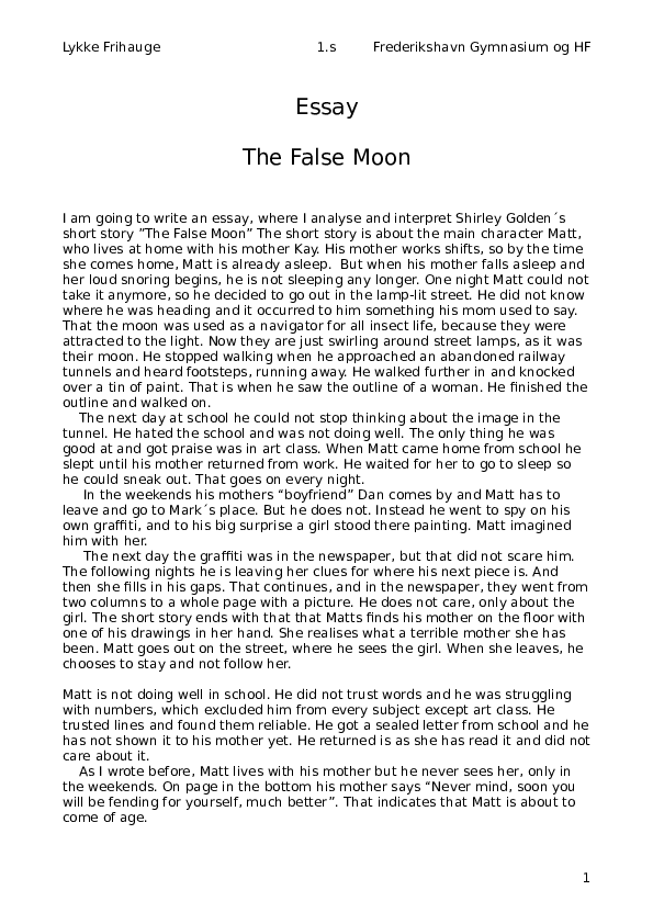 (DOC) Essay The False Moon | Lykke Frihauge - Academia.edu