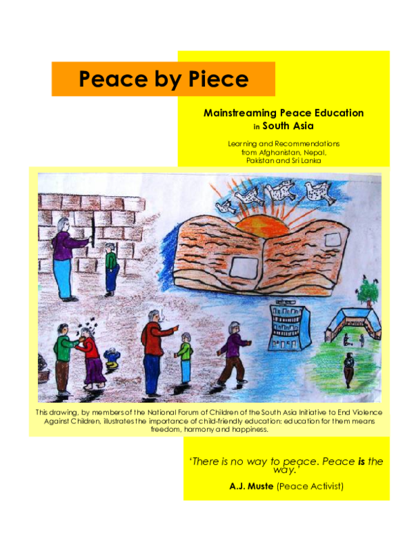 (PDF) Peace by Piece: Mainstreaming Peace Education in South Asia ...