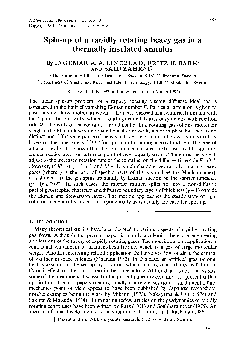 (PDF) Spin-up of a rapidly rotating heavy gas in a thermally insulated ...