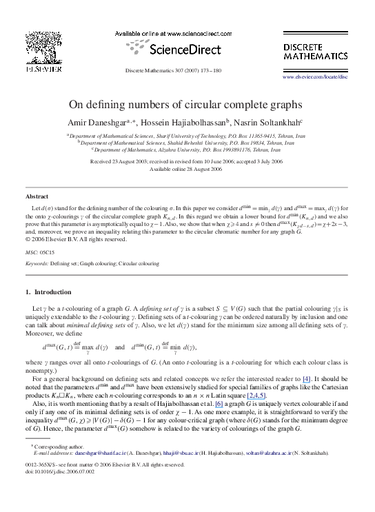 (PDF) On defining numbers of circular complete graphs