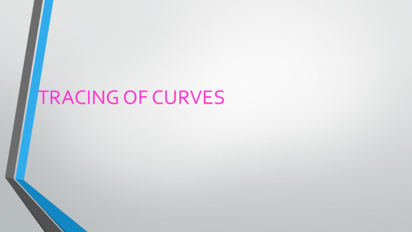 (PDF) TRACING OF CURVES