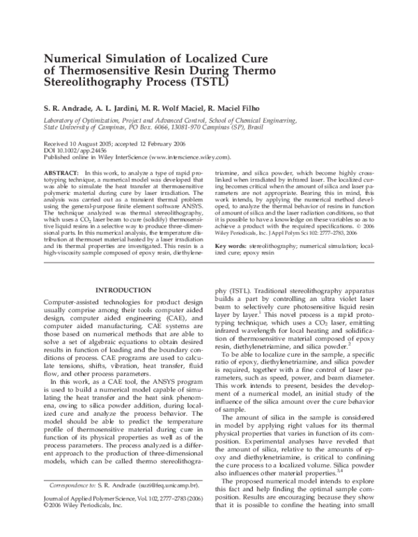 (PDF) Numerical simulation of localized cure of thermosensitive resin ...