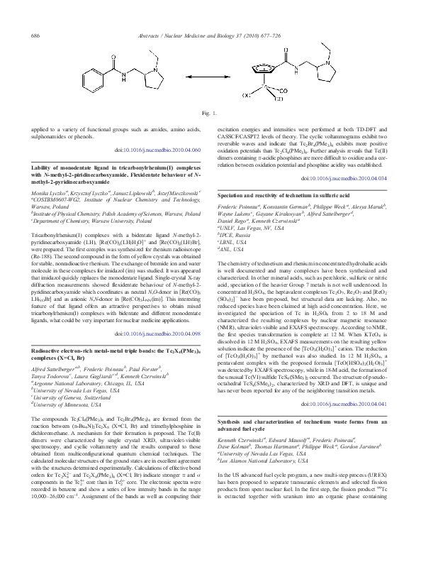 (PDF) Speciation and reactivity of technetium in sulfuric acid