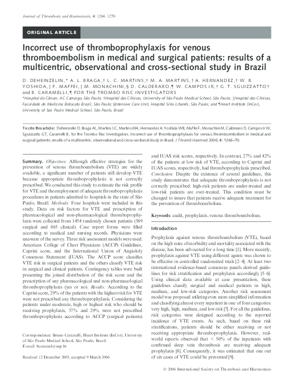 (PDF) Correction to: Is Extended-Duration (Post-Hospital Discharge) Venous Thromboembolism ...