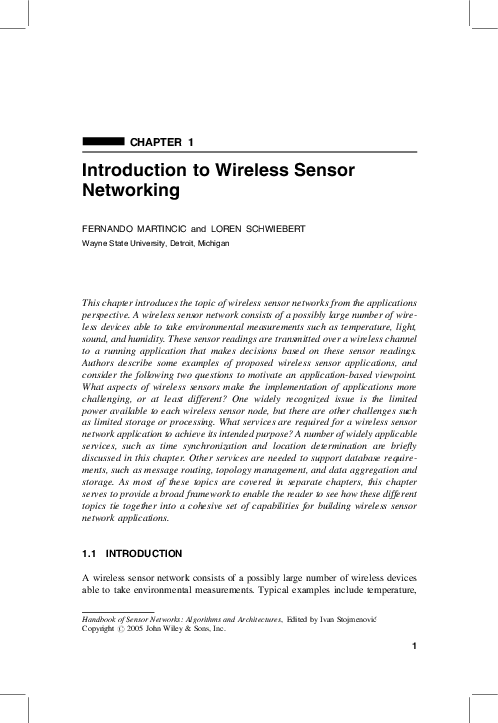 (PDF) Introduction to wireless sensor networking