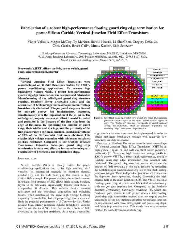 (PDF) Fabrication of a robust high-performance floating guard ring edge ...