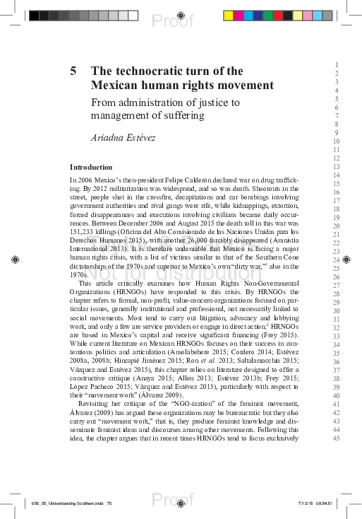 (PDF) The technocratic turn of the Mexican human rights movement. From ...