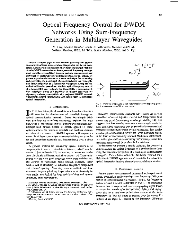 (PDF) Optical frequency control for DWDM networks using sum-frequency ...