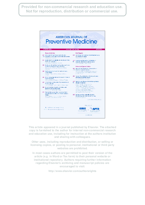 (PDF) Interventions to Prevent Post-Traumatic Stress Disorder