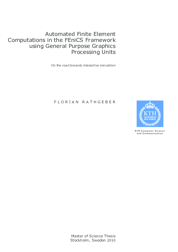 Pdf Automated Finite Element Computations In The Fenics Framework