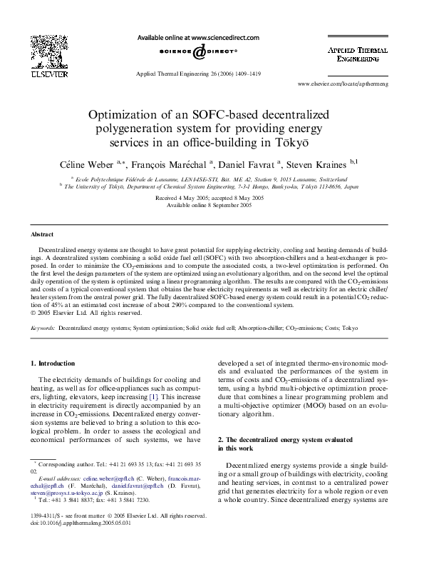(PDF) Modelling and evaluation of building integrated SOFC systems | Pejman Kazempoor - Academia.edu