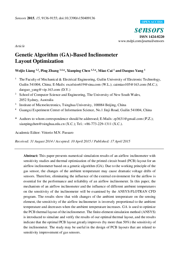 (PDF) Genetic Algorithm (GA)-Based Inclinometer Layout Optimization (PDF) Genetic Algorithm (GA)-Based Inclinometer Layout Optimization