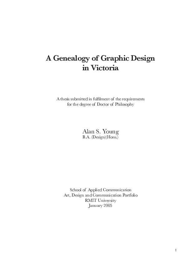 (PDF) A Genealogy of Graphic Design in Victoria