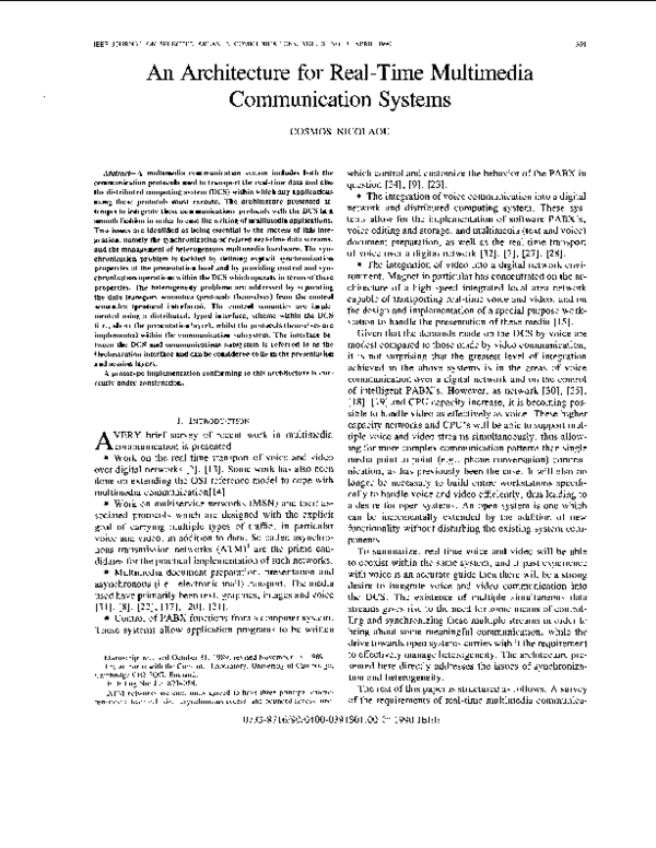 (PDF) An architecture for real time multimedia communication system