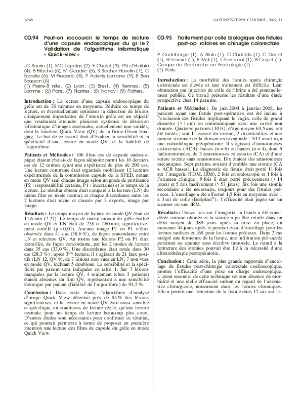 (PDF) CO.95 Traitement par colle biologique des fistules post ...