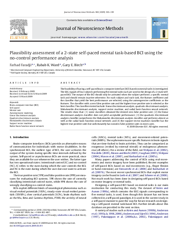 (PDF) Plausibility assessment of a 2-state self-paced mental task-based BCI using the no-control ...