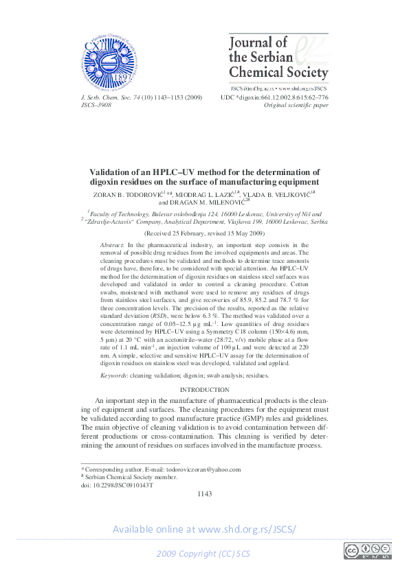 (PDF) Validation of an HPLC-UV method for the determination of ceftriaxone sodium residues on ...