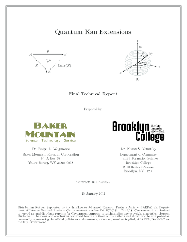 (PDF) Quantum Kan Extensions and Applications