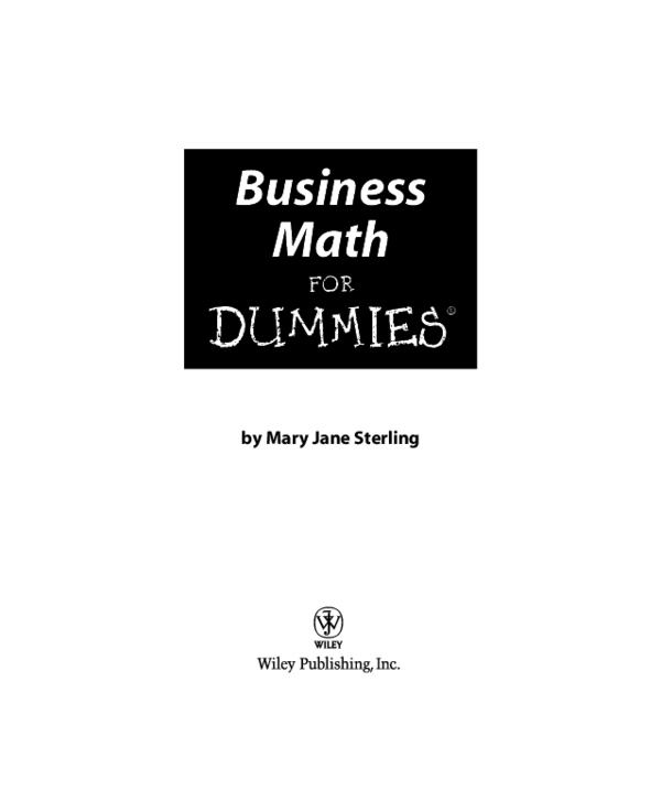 (PDF) Business Math