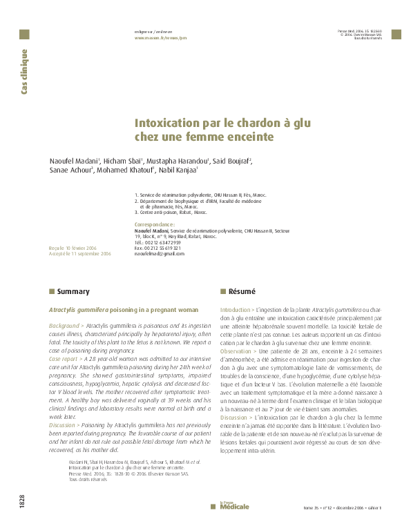 intoxication au co prise en charge