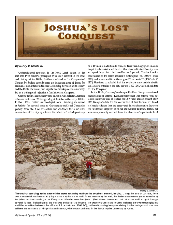 (PDF) Joshua's Lost Conquest