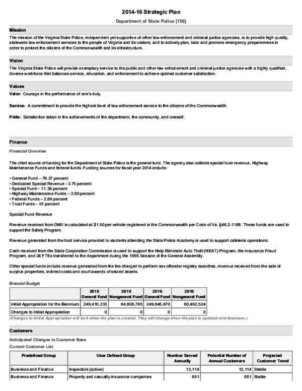 (PDF) 2014-16 Strategic Plan Department of State Police [156