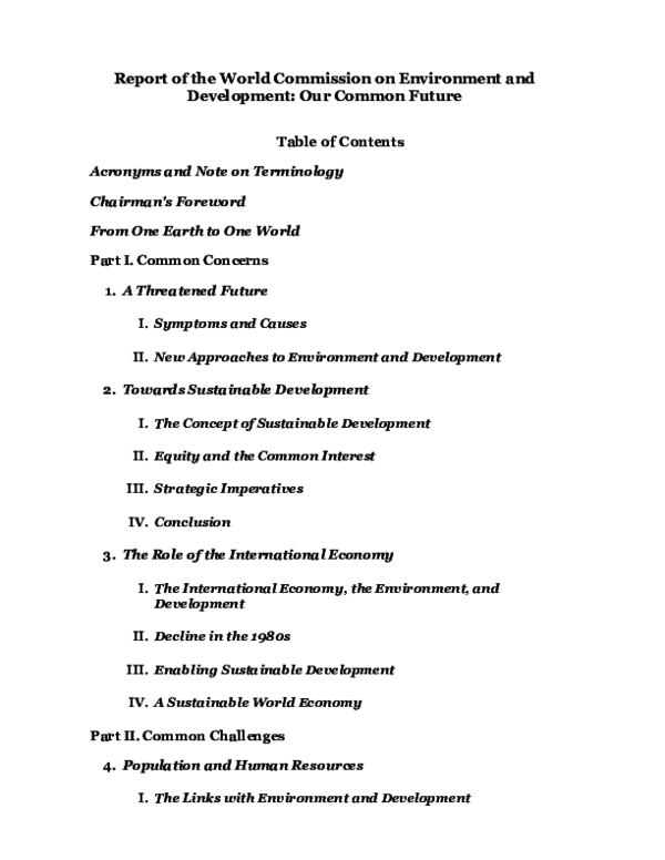 (PDF) Report of the World Commission on Environment and Development ...