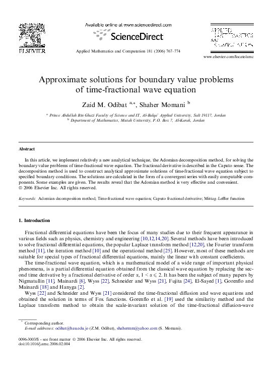 Pdf Approximate Solutions For Boundary Value Problems Of Time
