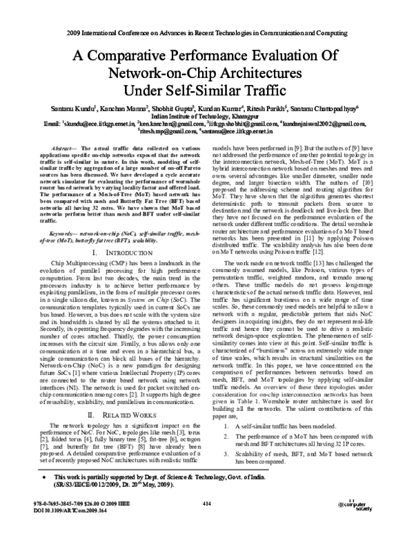 Pdf A Comparative Performance Evaluation Of Network On Chip