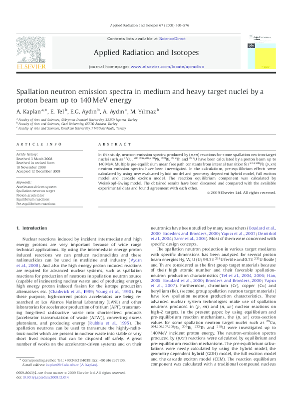 (PDF) Spallation neutron emission spectra in medium and heavy target ...