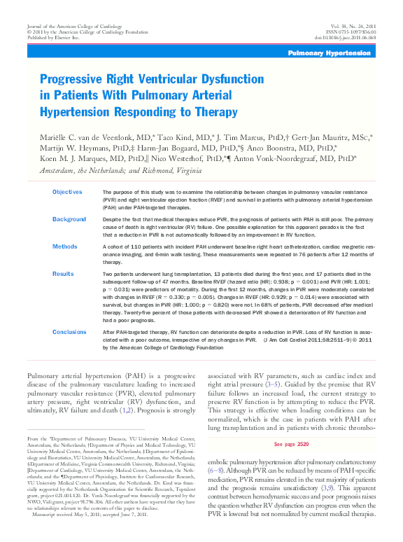 (PDF) Right Ventricular Remodeling in Pulmonary Hypertension | VERONICA FRANCO - Academia.edu