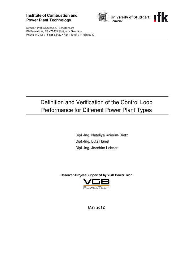 (PDF) Institute of Combustion and Power Plant Technology Definition and ...