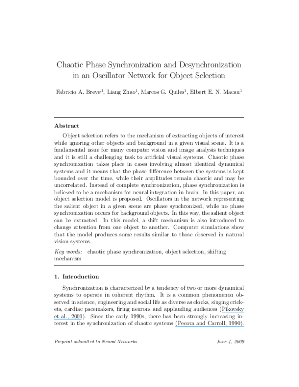 Pdf Chaotic Phase Synchronization And Desynchronization In An