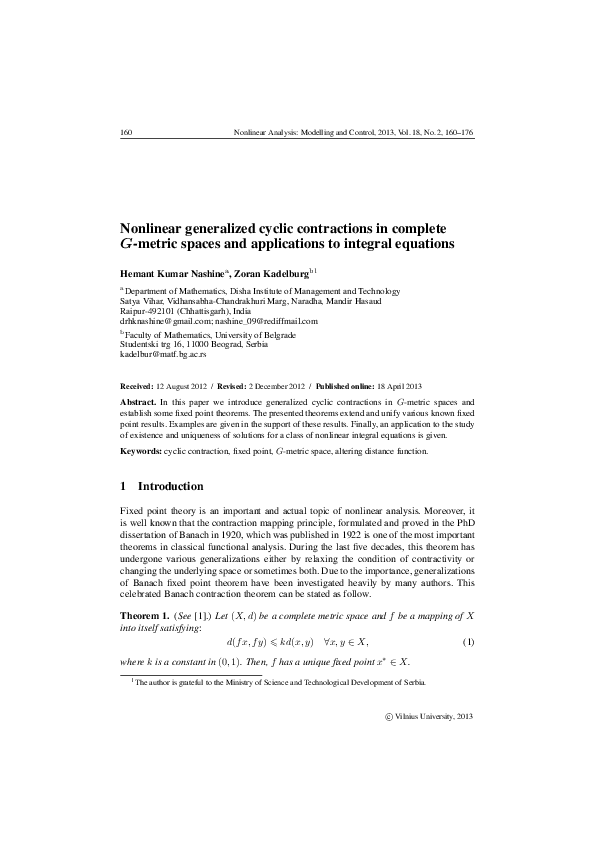 Nonlinear Generalized Cyclic Contractions In Complete G Metric Spaces And Applications To