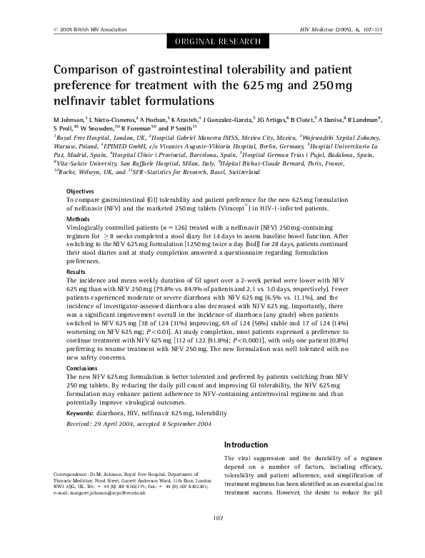 (PDF) Comparison of gastrointestinal tolerability and patient ...
