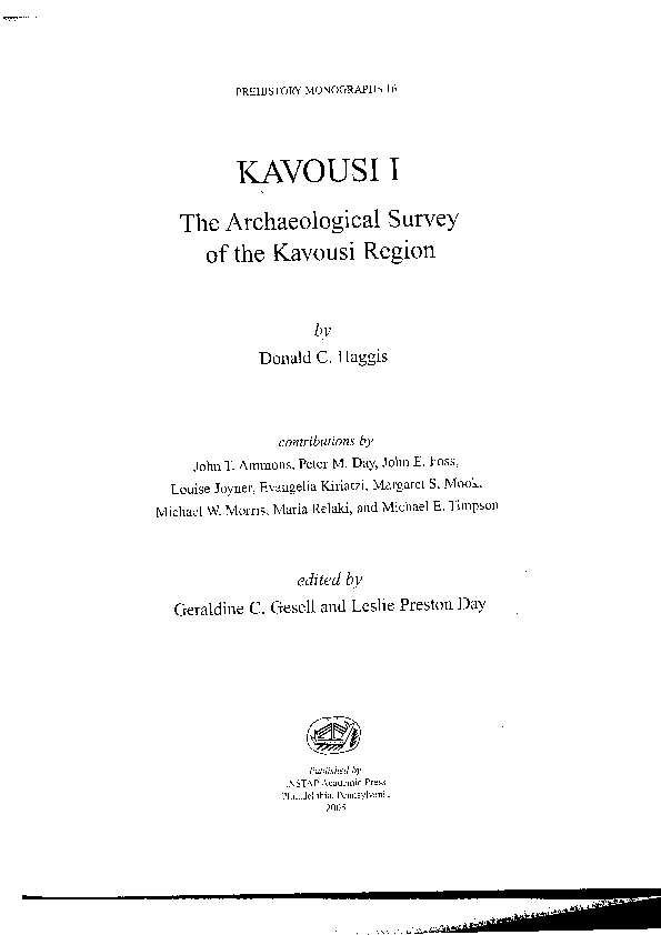(PDF) 2007 Peter M. DAY, Louise Joyner, Evangelia Kiriatzi and Maria ...